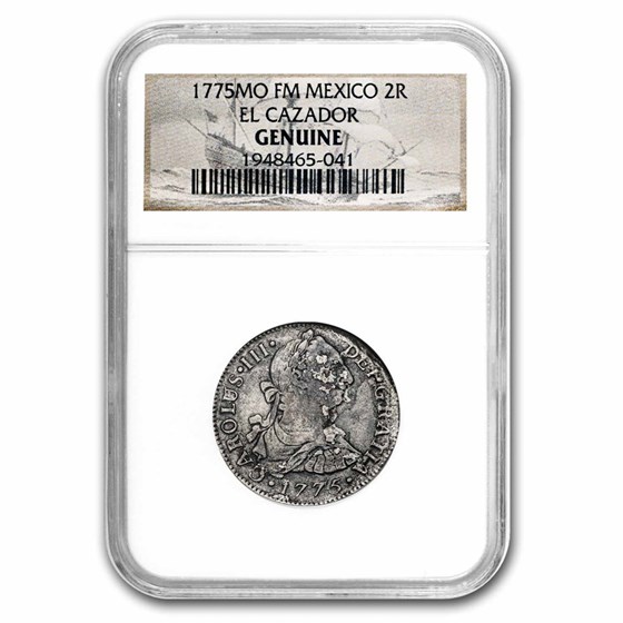 Buy 1775 Mexico Silver 2 Reales El Cazador Shipwreck Genuine NGC | APMEX
