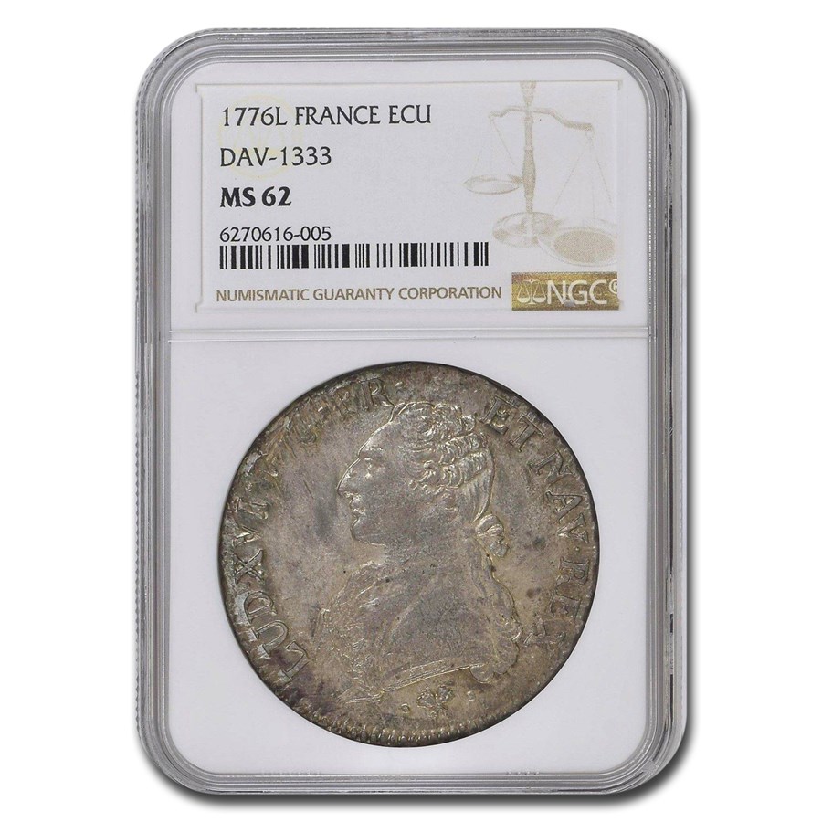Buy 1776-L France Silver ECU Louis XVI MS-62 NGC | APMEX