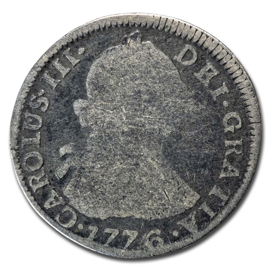 Buy 1776 Spanish Empire Silver 2 Reales Bust Type Avg Circ | APMEX