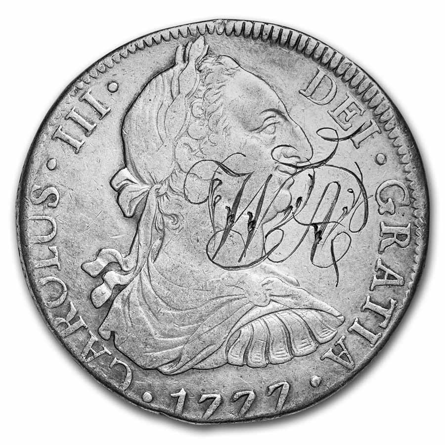 Buy 1777-Mo FM Mexico Silver 8 Reales Charles III AU (Love Token) | APMEX