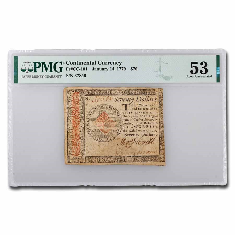 Buy 1779 $70 Continental Currency 1/14/79 AU-53 PMG (Fr#CC-101) | APMEX