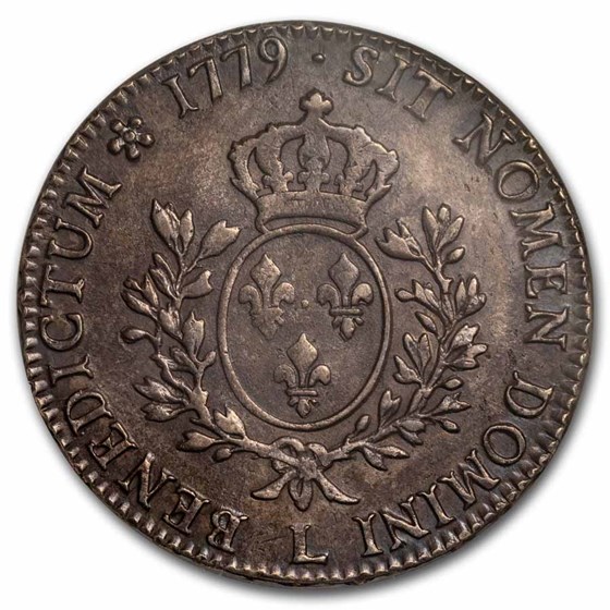 1779-L France Silver Ecu Louis XVI AU-53 NGC