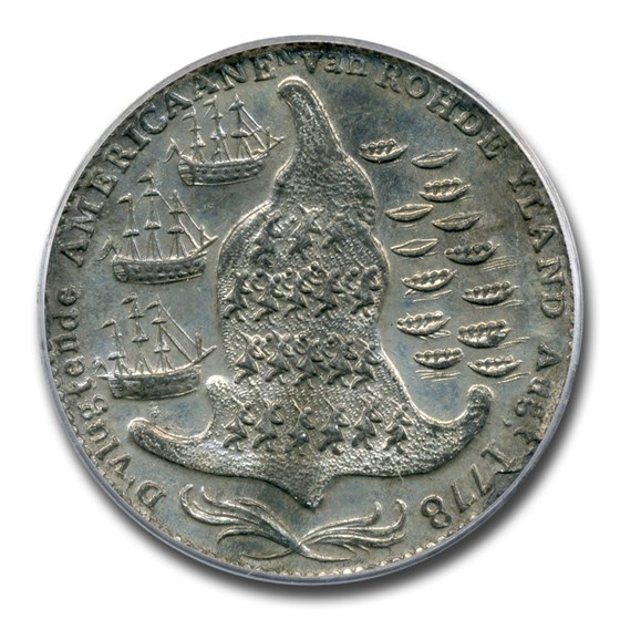 Buy 1779 Rhode Island Ship Token Colonial MS-60 PCGS (Pewter) | APMEX