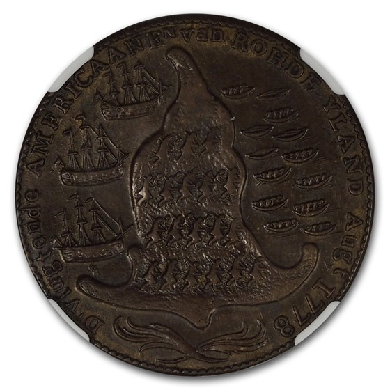 Buy 1779 Rhode Island Ship Token Colonial MS-61 NGC (Brass) | APMEX