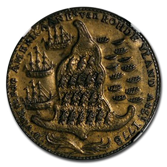 Buy 1779 Rhode Island Ship Token Colonial MS-63 NGC (Brass) | APMEX