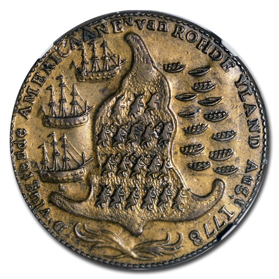 Buy 1779 Rhode Island Ship Token Colonial MS-63 NGC (Brass) | APMEX