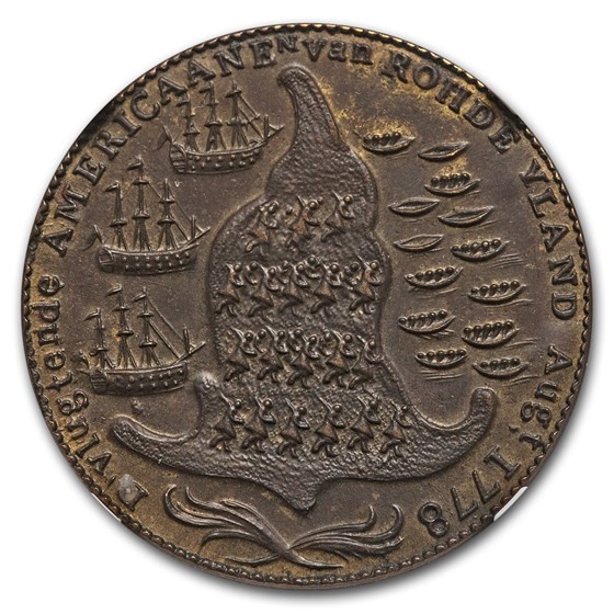 Buy 1779 Rhode Island Ship Token Colonial MS-65 NGC (Brass) | APMEX