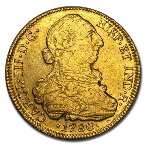 Buy 1780 SO DA Chile Gold 8 Escudos Carlos III XF | APMEX