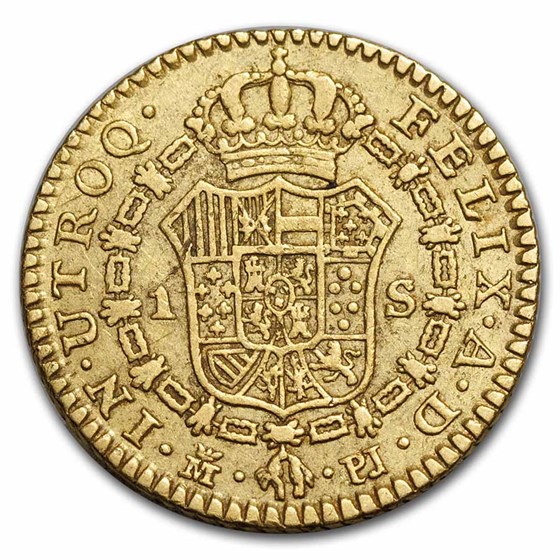 Buy 1781 M PJ Spain Gold 1 Escudo Charles III VF | APMEX