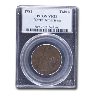 Buy 1781 North American Token VF-25 PCGS | APMEX