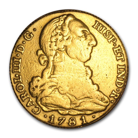 Buy 1781 Spain Gold 4 Escudos Charles III VF Details | APMEX