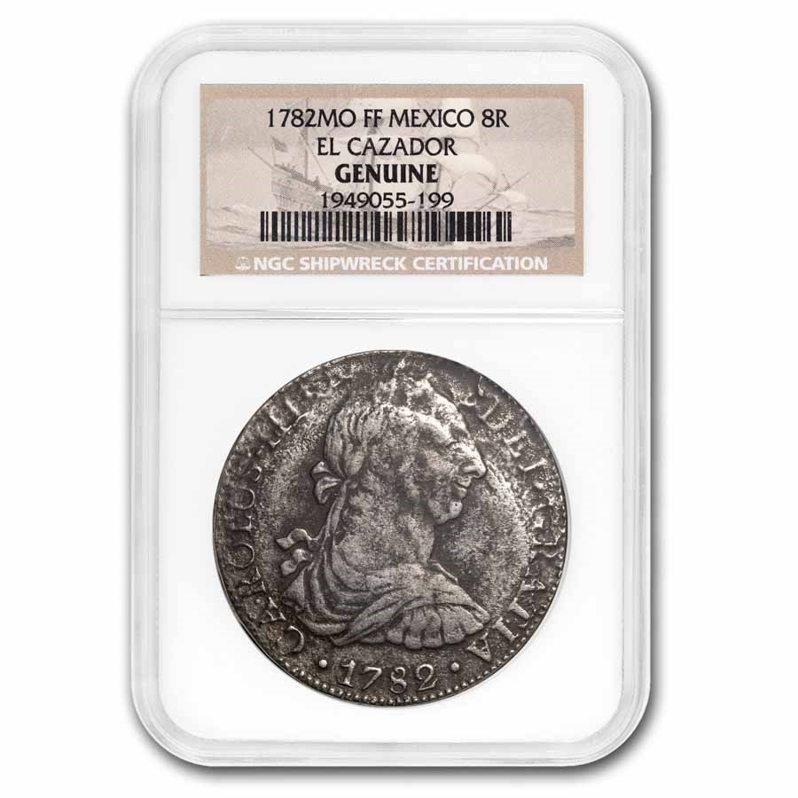 1782-Mo FF Mexico Silver 8 Reales Genuine NGC (El Cazador)