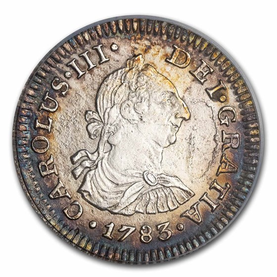 1783 Mexico Silver 1/2 Real El Cazador Shipwreck ANACS