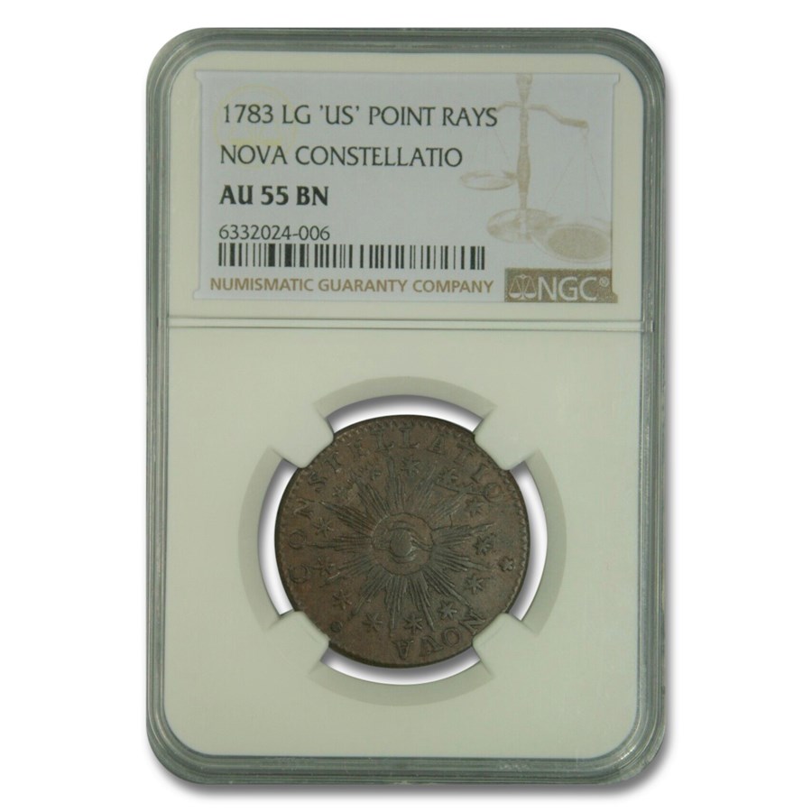 Buy 1783 Nova Constellatio Pointed Rays AU-55 NGC (Brown) | APMEX