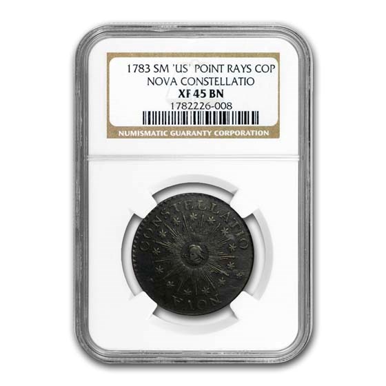 Buy 1783 Nova Constellatio Small Pointed Rays XF-45 NGC (Brown) | APMEX