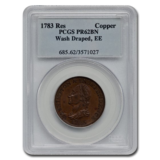 Buy 1783 Washington & Independence Copper Restrike PR-62 PCGS (BN EE ...