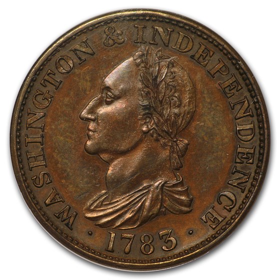 Buy 1783 Washington & Independence Copper Restrike Proof-62 BN NGC | APMEX