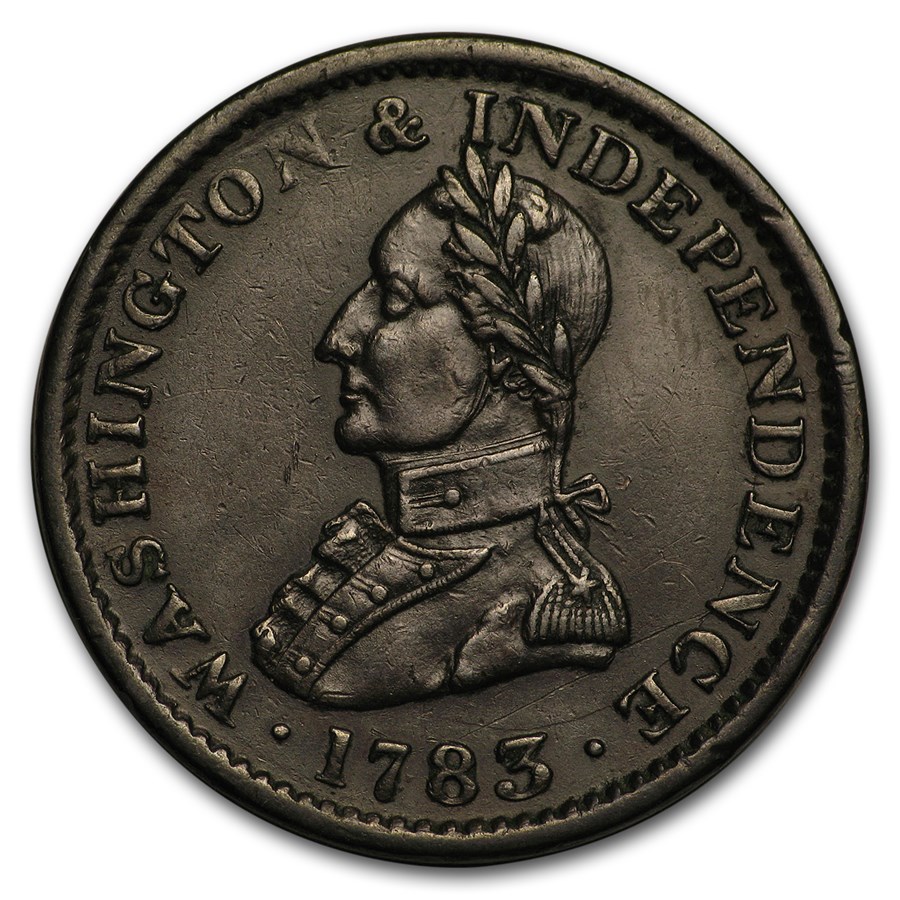 Buy 1783 Washington & Independence Small Military Bust Plain Edge AU ...
