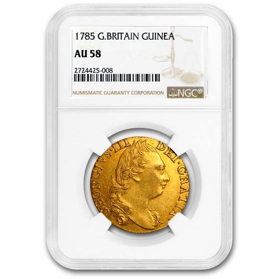 Buy 1785 Great Britain Gold Guinea George III AU-58 NGC | APMEX
