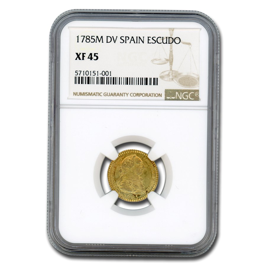 Buy 1785-M Spain Gold Escudo Charles III XF-45 NGC | APMEX