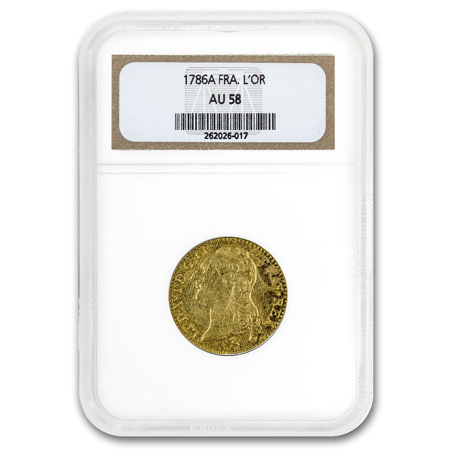 Buy 1786-A France Gold Louis D'or AU-58 NGC | APMEX