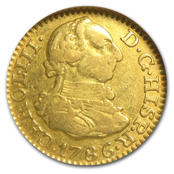 Buy 1786-DV Spain Gold 1/2 Escudo XF-45 NGC | APMEX