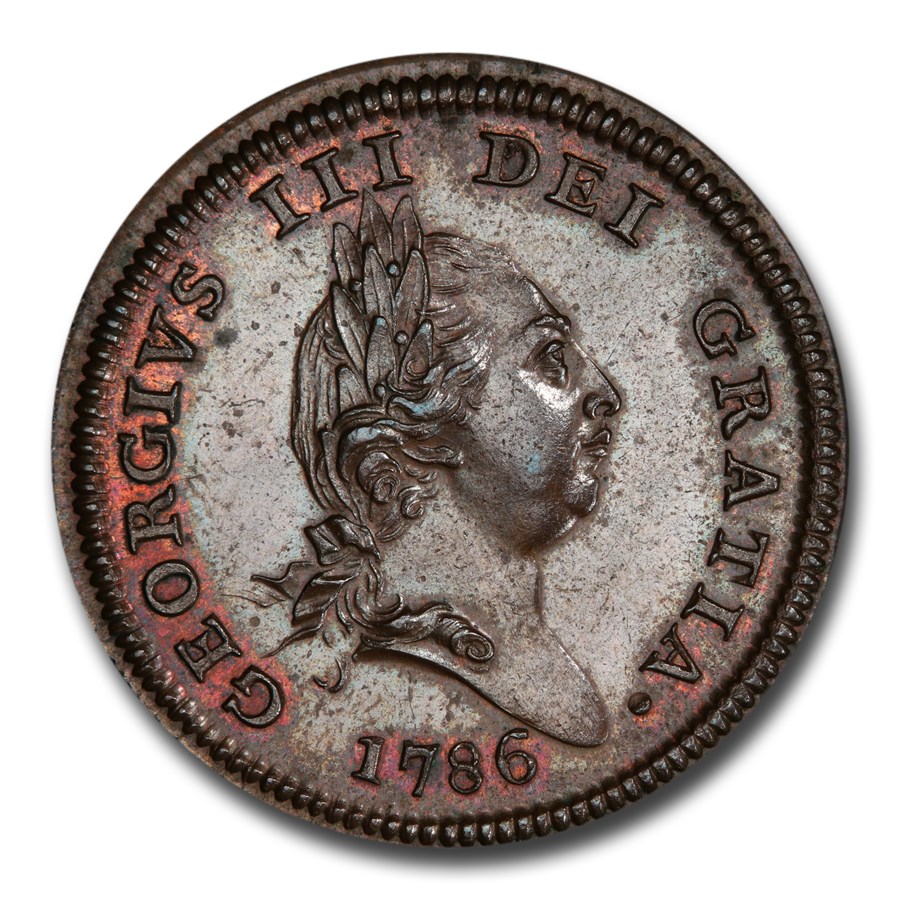 Buy 1786 Isle of Man 1/2 Penny MS-64 PCGS (Brown) | APMEX