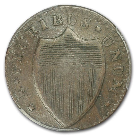 Buy 1786 New Jersey Copper Narrow Shield XF-40 PCGS CAC (Curved Plow ...