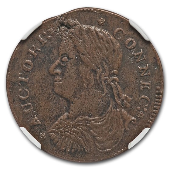 Buy 1787 Connecticut Copper Draped Bust AU-55 NGC (Brown, M 33.36) | APMEX