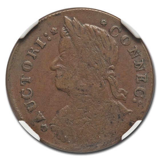 Buy 1787 Connecticut Copper Draped Bust Left XF-45 NGC (Brown) | APMEX
