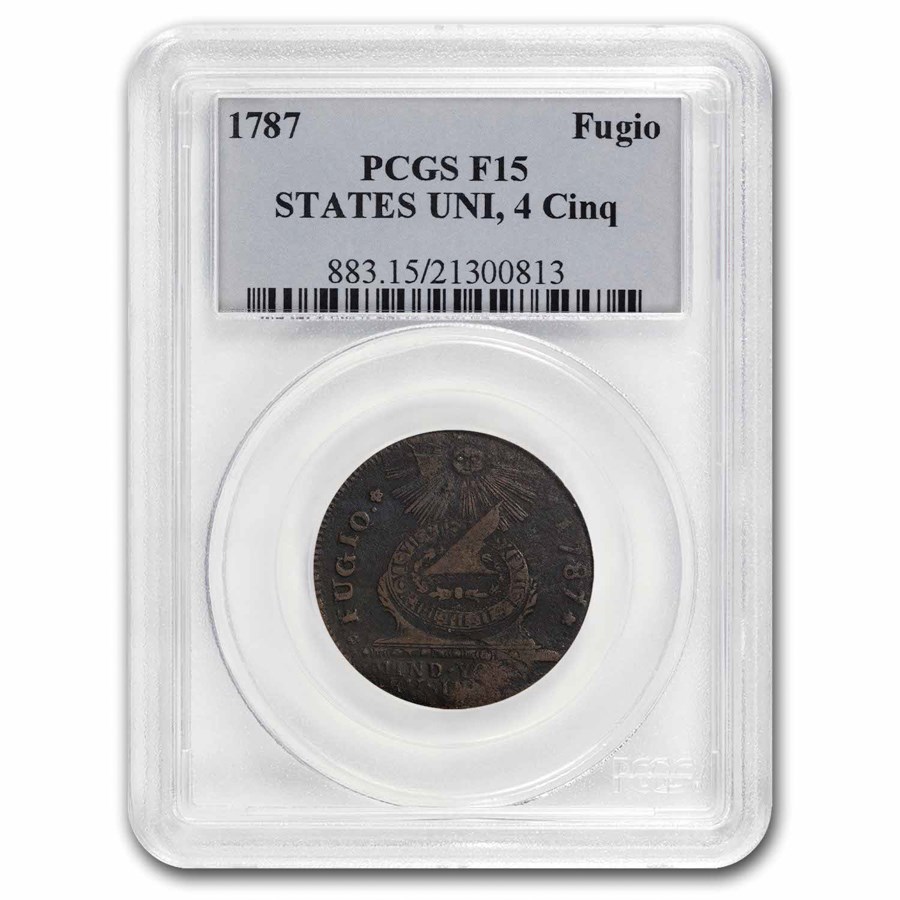 Buy 1787 Fugio Cent Fine-15 PCGS (4 Cinquefoils, States United) | APMEX