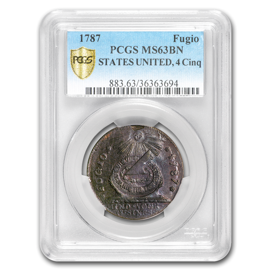 Buy 1787 Fugio Cent MS-63 PCGS (Brown) Coin Online | Colonial Coins ...
