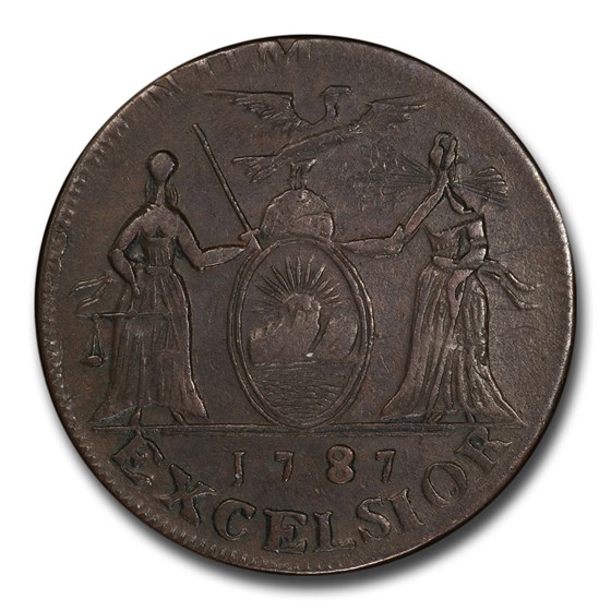 Buy 1787 George Clinton Excelsior Cent VF-20 PCGS (Brown, New York) | APMEX