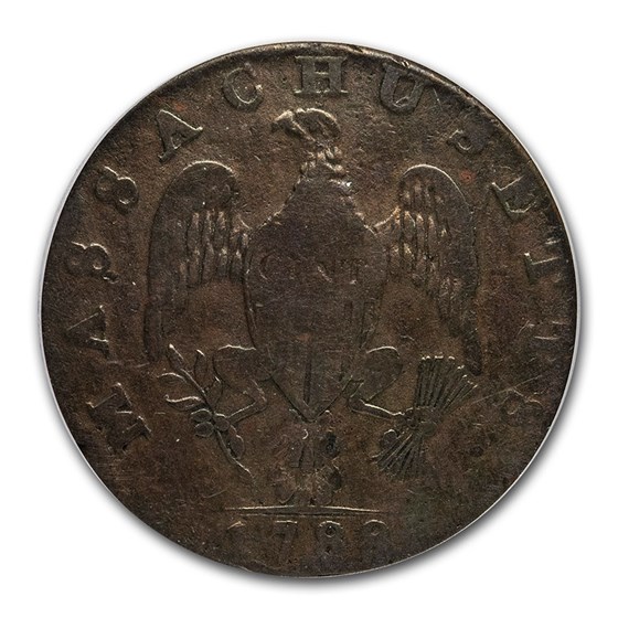 Buy 1788 Massachusetts Cent Fine-12 PCGS | APMEX