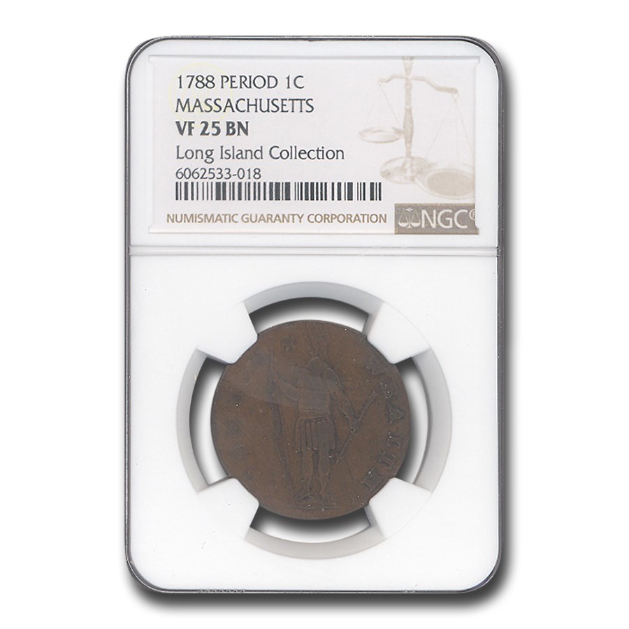 Buy 1788 Massachusetts Cent VF-25 NGC (w/Period) | APMEX