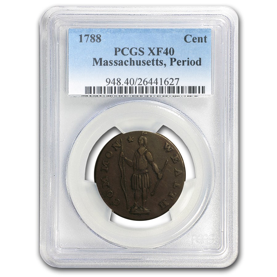 Buy 1788 Massachusetts Cent XF-40 PCGS (w/Period) | APMEX