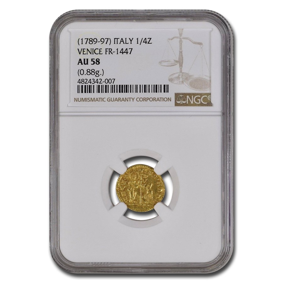 Buy 1789-1797 Italy Gold 1/4 Zecchino AU-58 NGC | APMEX