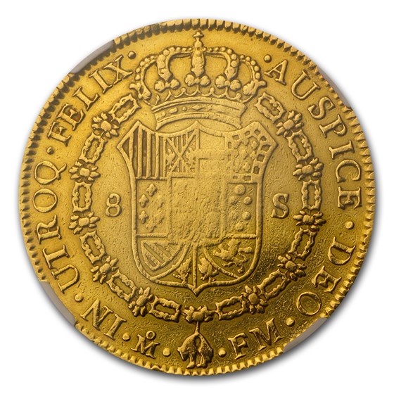 Buy 1789 Mexico Gold 8 Escudos Charles V VF Details NGC | APMEX