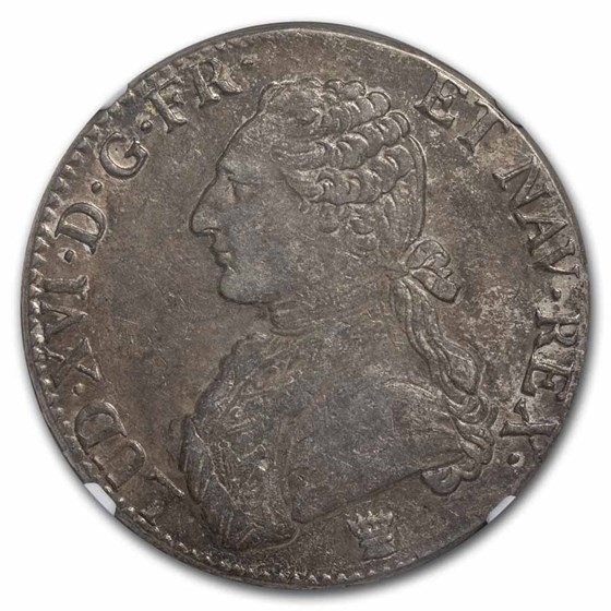 1790-I France Silver Ecu Louis XVI AU-55 NGC