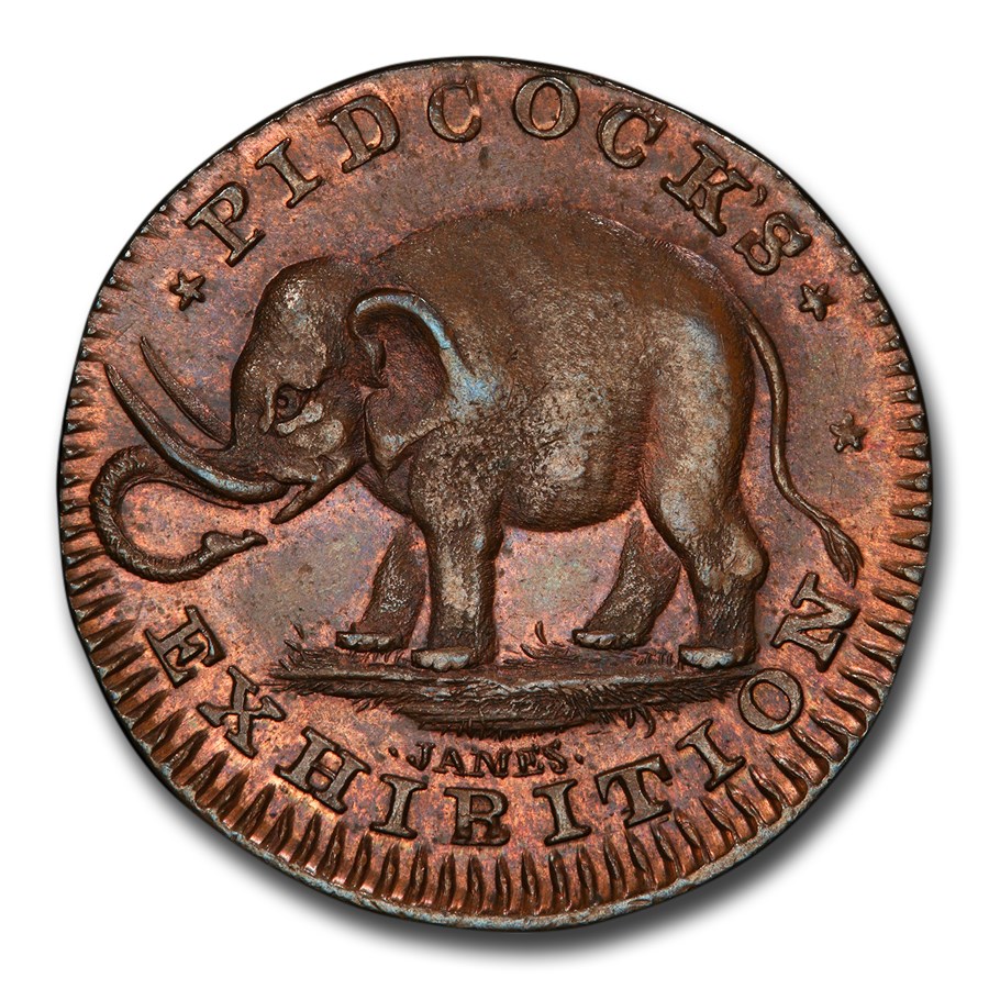 Buy (1790) Middlesex CU Pidcock's Farthing Token MS-64 PCGS (Brown) | APMEX