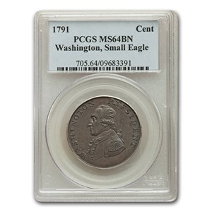 Buy 1791 Washington Cent Small Eagle MS-64 PCGS (Brown) | APMEX