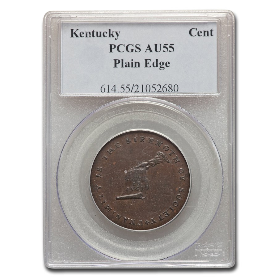 Buy 1792-94 Kentucky Token Plain Edge AU-55 PCGS (BN) | APMEX