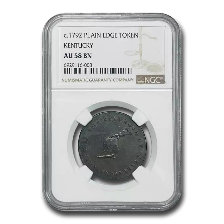Buy 1792-94 Kentucky Token Plain Edge AU-58 NGC | APMEX