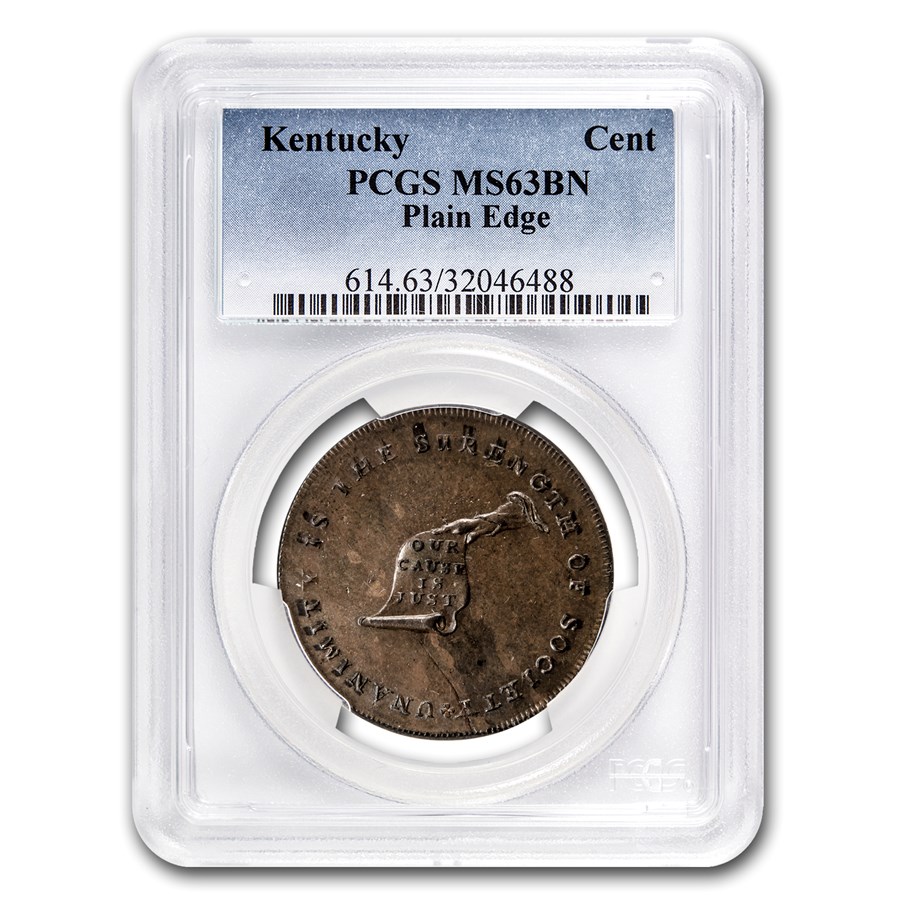 Buy 1792-94 Kentucky Token Plain Edge MS-63 PCGS (BN) | APMEX