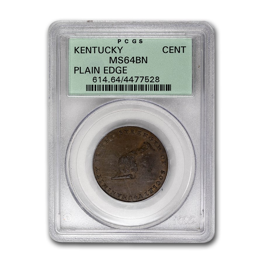 Buy 1792-94 Kentucky Token Plain Edge MS-64 PCGS (Brown) | APMEX