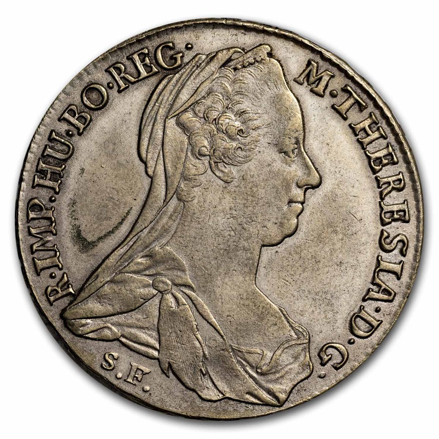 (1793) 1780 Austria Maria Theresa Silver Thaler AU (Restrike)