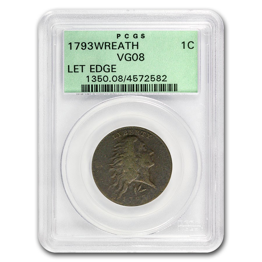 Buy 1793 Flowing Hair Cent VG-8 PCGS (Lettered Edge) | APMEX