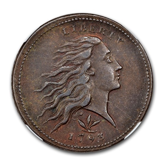 Buy 1793 Flow Hair Lg Cent MS-62 NGC Wreath Vine Bar | APMEX
