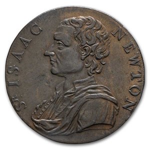 1793 Great Britain Middlesex 1/2 P. Isaac Newton Conder Token AU