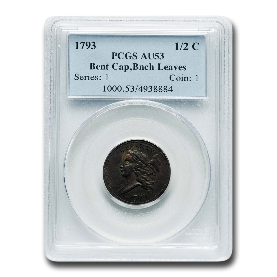 Buy 1793 Liberty Cap Half Cent AU-53 Bent Cap | APMEX